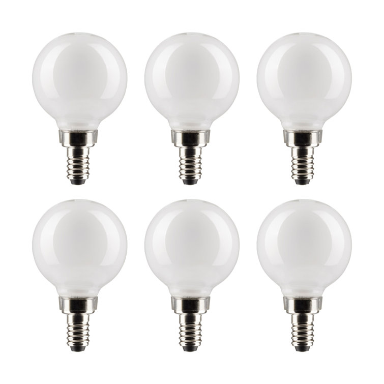 Satco 60 Watt Equivalent G16.5 E12/Candelabra Dimmable LED Bulb & Reviews | Wayfair